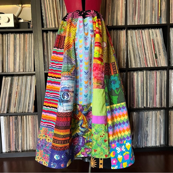 Vintage | Skirts | Festival Mondegreen Fishman Donuts Mexico Tropical ...